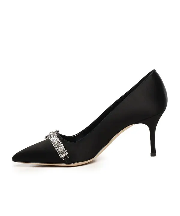 Manolo Blahnik Embellished Pointed Toe Pumps