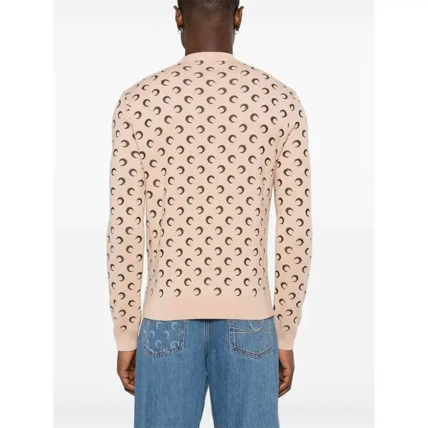 MARINE SERRE Moon Intarsia Knit Sweater