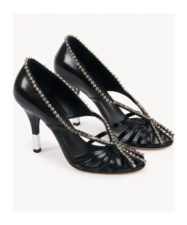 Chloé Leonie Embellished Slingback Pumps