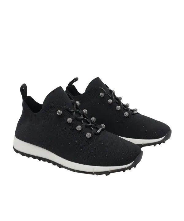 JIMMY CHOO Embellished Knit Sneakers