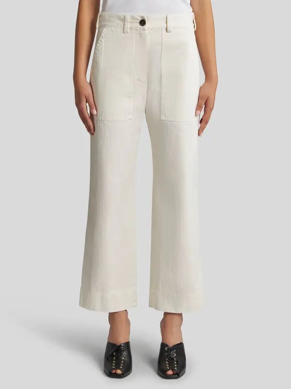 Etro Straight-cut Gabardine Trousers