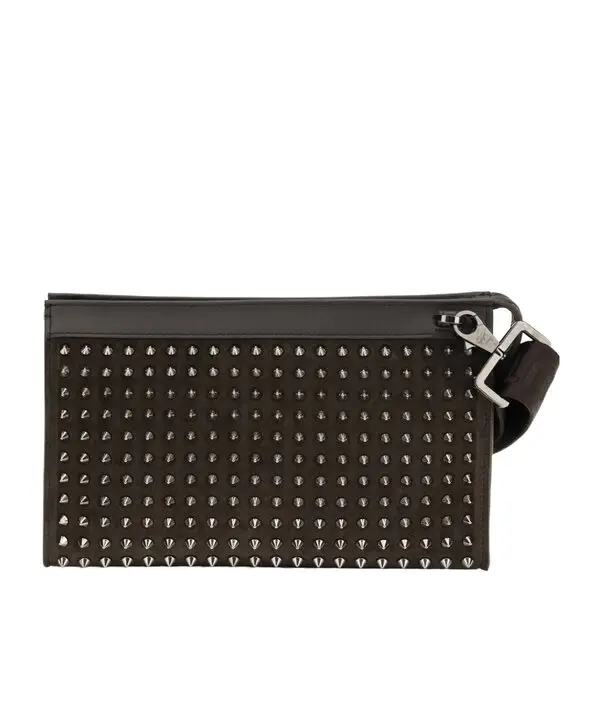 CHRISTIAN LOUBOUTIN Spikes Embellished Funky Crossbody Bag - Black