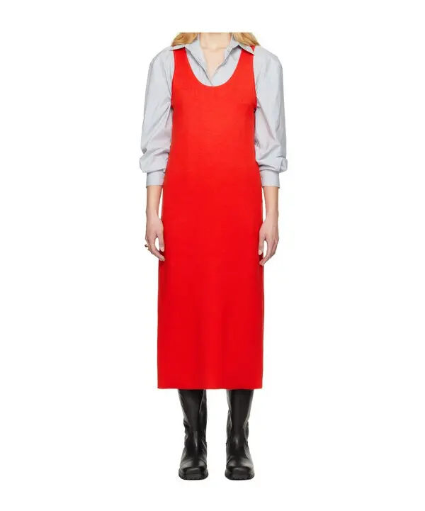 Auralee Sleeveless Knitted Midi Dress
