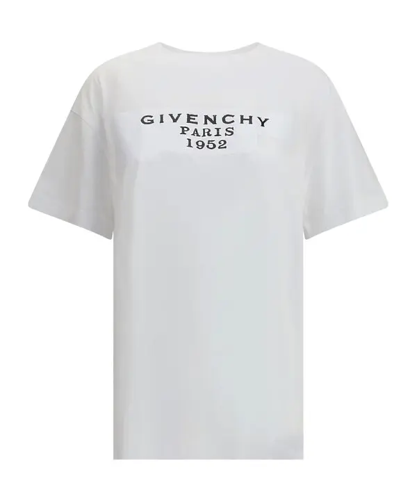 Givenchy Paris 1952 Logo Printed Crewneck T-shirt - White