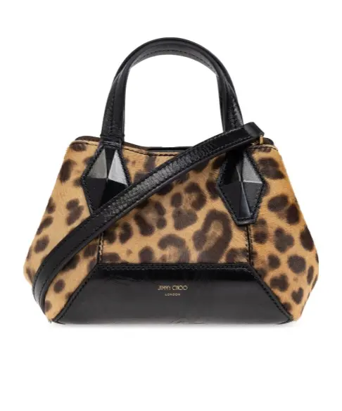 JIMMY CHOO Logo Printed Mini Handbag - Black
