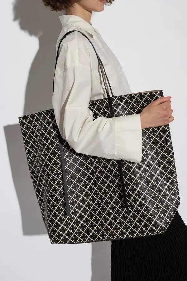 BY MALENE BIRGER Abigail Printed Tote Bag - Black