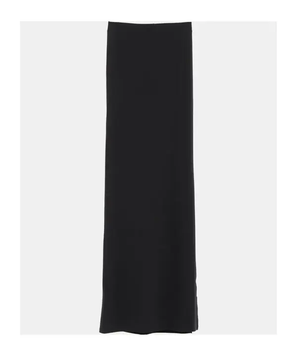 Jacquemus Peplo Maxi Skirt With Pleated Detailing And Slit - Black
