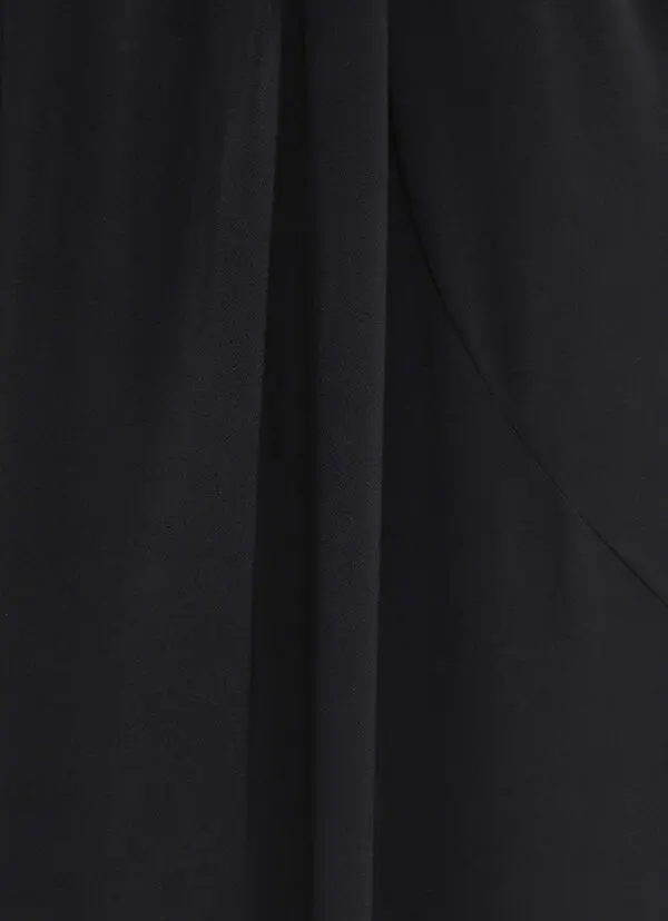 Jacquemus Peplo Maxi Skirt With Pleated Detailing And Slit - Black