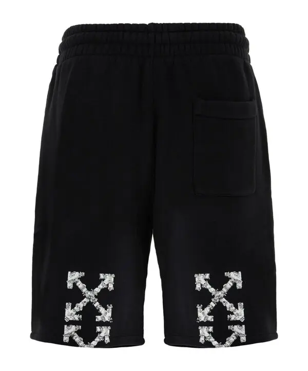 Off-White Logo Printed Drawstring Bermuda Shorts