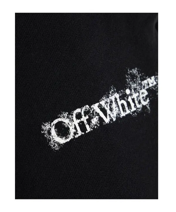 Off-White Logo Printed Drawstring Bermuda Shorts