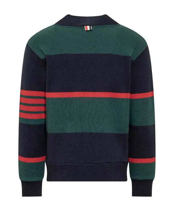 Thom Browne 4-bar Striped Knitted Cardigan