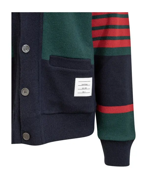 Thom Browne 4-bar Striped Knitted Cardigan