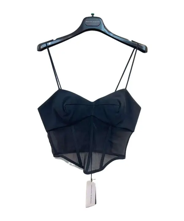 Ermanno Scervino Strappy Sheer Corset Top - Black