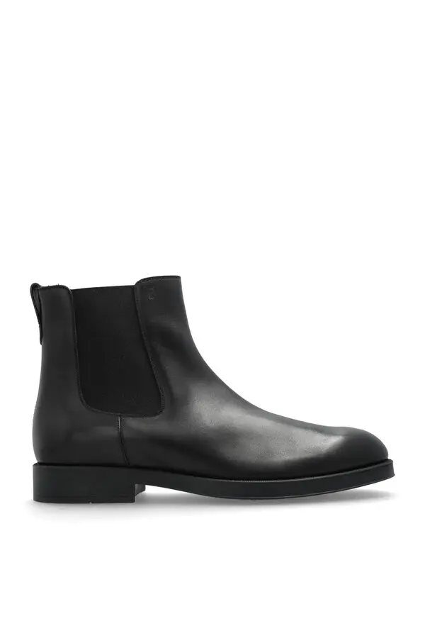 TOD'S Round Toe Chelsea Boots - Black