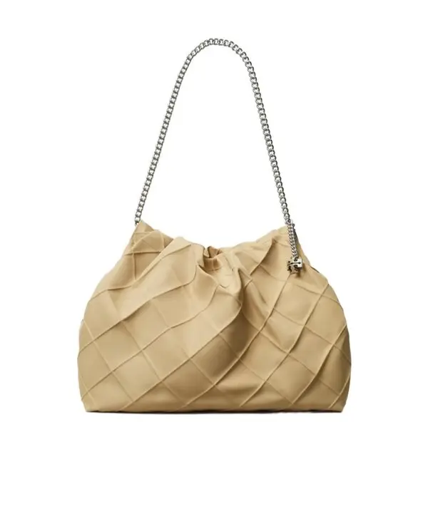 Tory Burch Fleming Hobo Bag - Nude