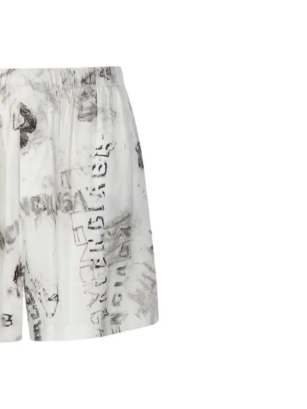Balenciaga Printed Elastic Waist Shorts