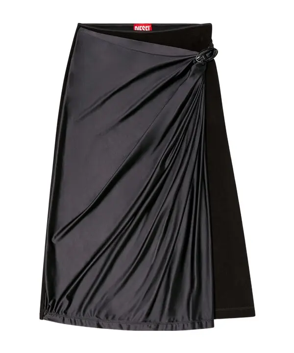 DIESEL® Midi Skirt With Metal D-ring Detail