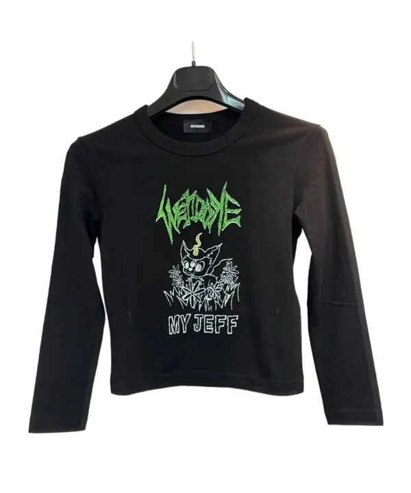 We11Done Long Sleeve Graphic Crewneck Sweater