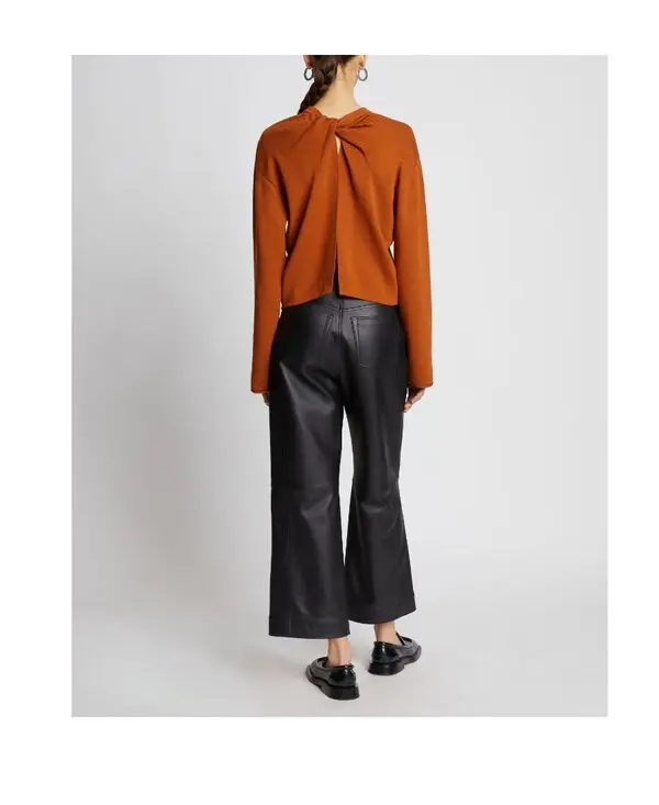Proenza Schouler Twisted Back Long-sleeve Sweater