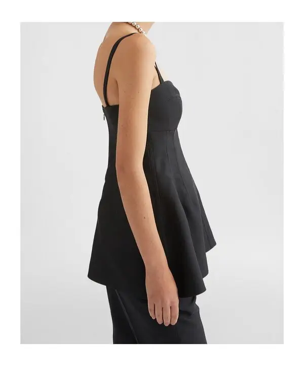JIL SANDER Square Neck Sleeveless Bustier Top