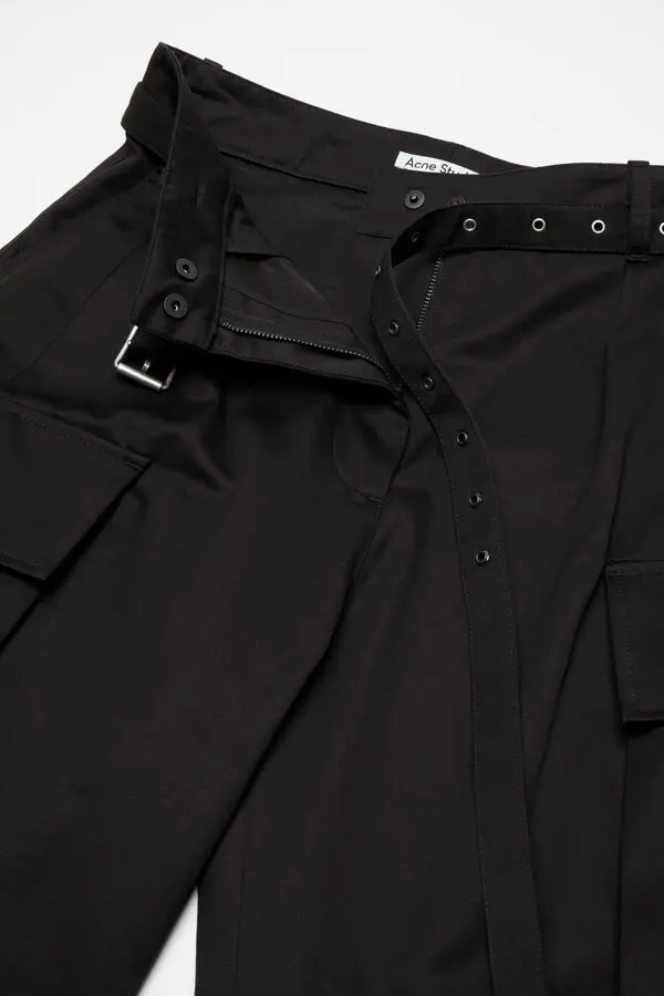 Acne Studios Belted Cargo Trousers - Black