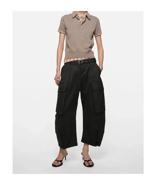 Acne Studios Belted Cargo Trousers - Black