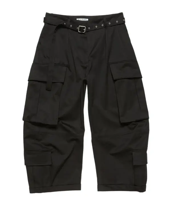 Acne Studios Belted Cargo Trousers - Black