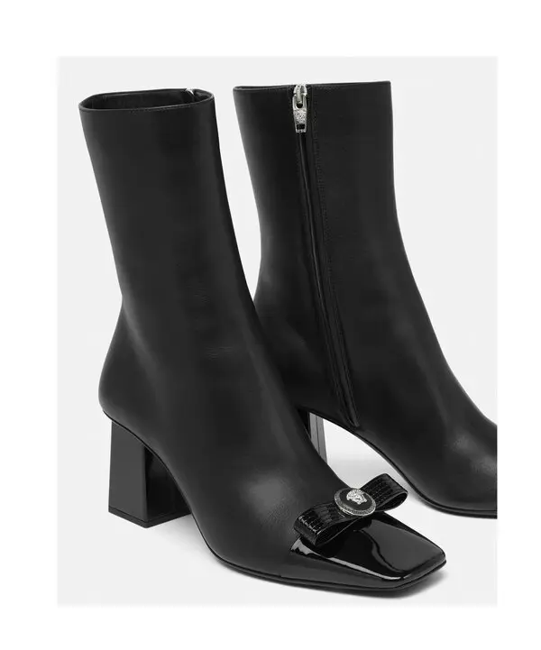 Versace Ribbon Heeled Ankle Boots