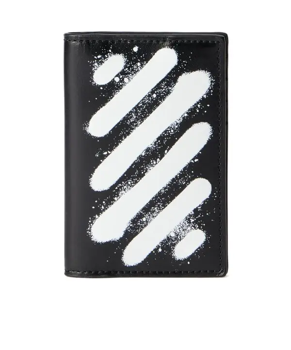 Off-White Stripe Detailed Bi-fold Wallet - Black/white