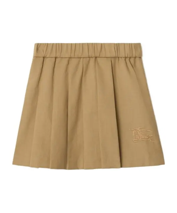 Burberry Pleated Cotton Blend Skirt
