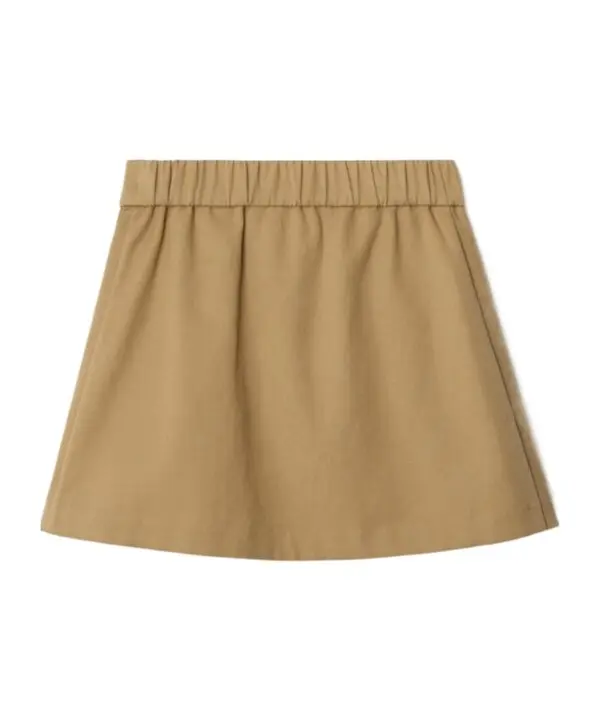 Burberry Pleated Cotton Blend Skirt