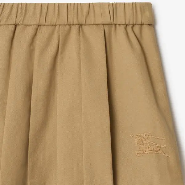 Burberry Pleated Cotton Blend Skirt