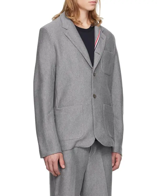 Thom Browne Rwb-stripe Button-up Jacket