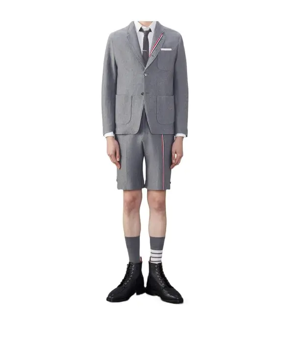 Thom Browne Rwb-stripe Button-up Jacket