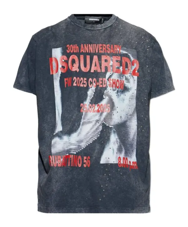 Dsquared2 Graphic Printed Crewneck T-shirt