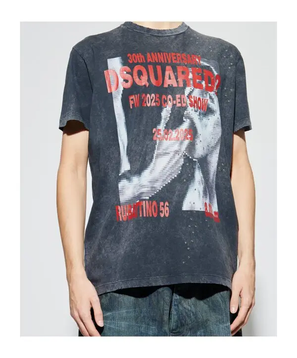Dsquared2 Graphic Printed Crewneck T-shirt