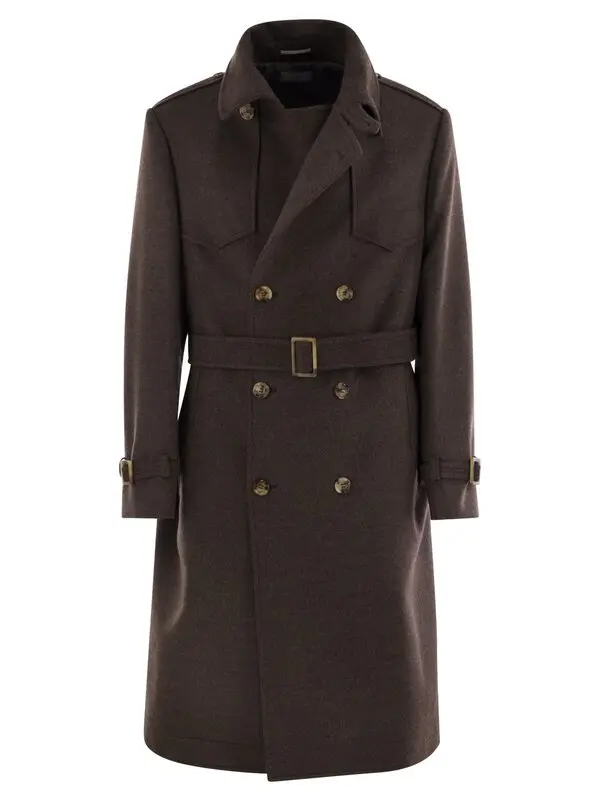 Brunello Cucinelli Double-breasted Belted Coat - No