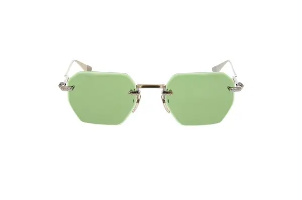 Chrome Hearts Frameless Octagon Tinted Sunglasses - Green