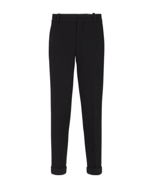 Balmain Crepe Tailored Straight-leg Trousers