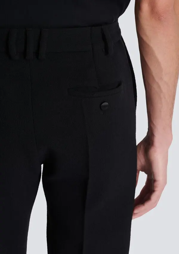 Balmain Crepe Tailored Straight-leg Trousers
