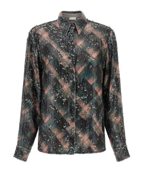 Dries Van Noten Sequined Shirt - Black
