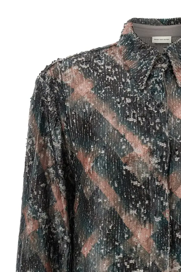 Dries Van Noten Sequined Shirt - Black