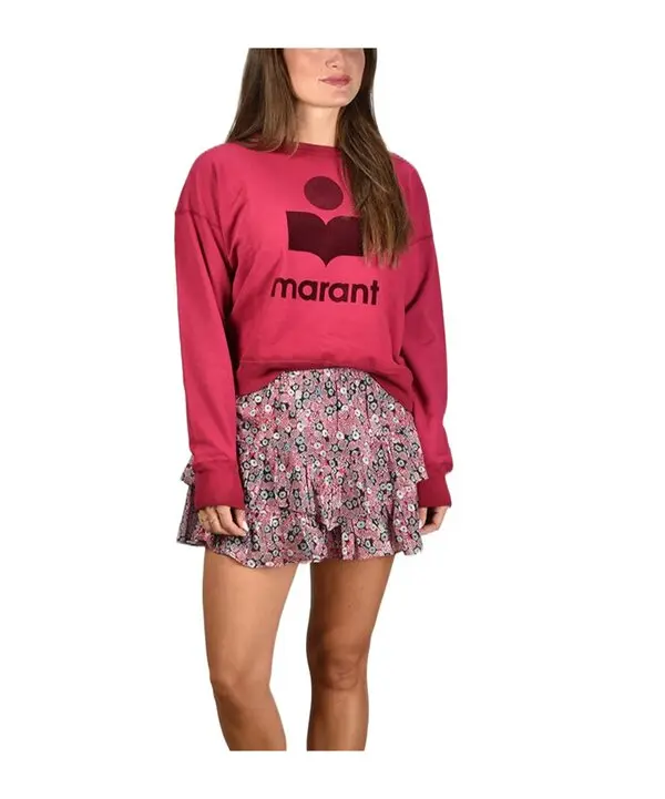 Isabel Marant Étoile Moby Logo Printed Crewneck Sweatshirt - Red
