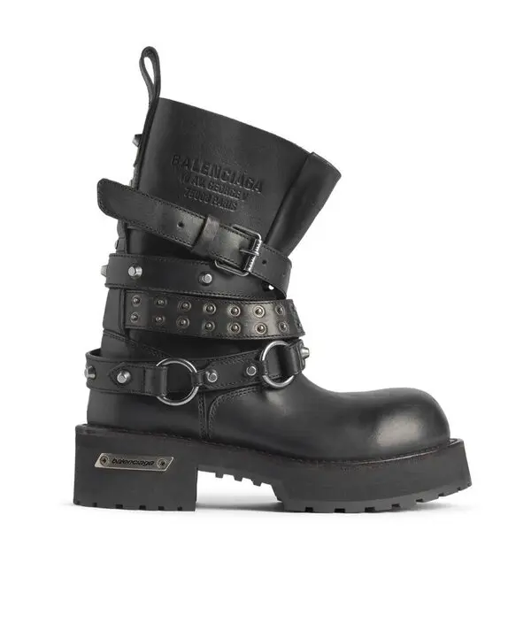 Balenciaga Venom City Buckle Detailed Boots
