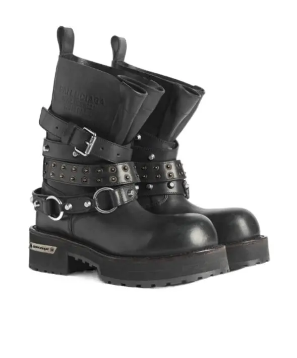 Balenciaga Venom City Buckle Detailed Boots