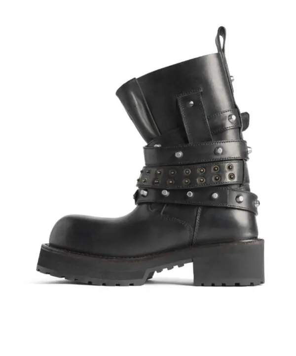 Balenciaga Venom City Buckle Detailed Boots