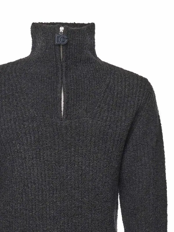 Dolce & Gabbana Zip-up Turtleneck Sweater