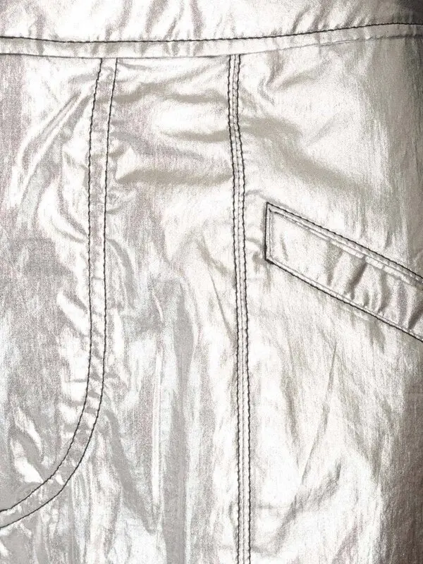 Isabel Marant Étoile Metallic Effect Straight-leg Trousers - White