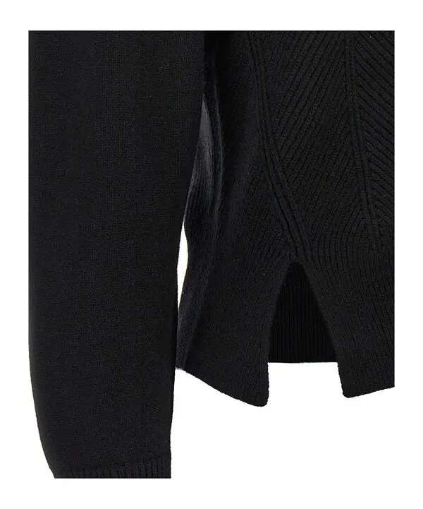 Alexander McQueen Chevron Corset Crewneck Jumper - Black