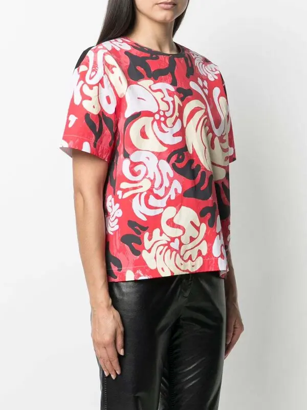 Marni Graphic Print Crewneck Blouse